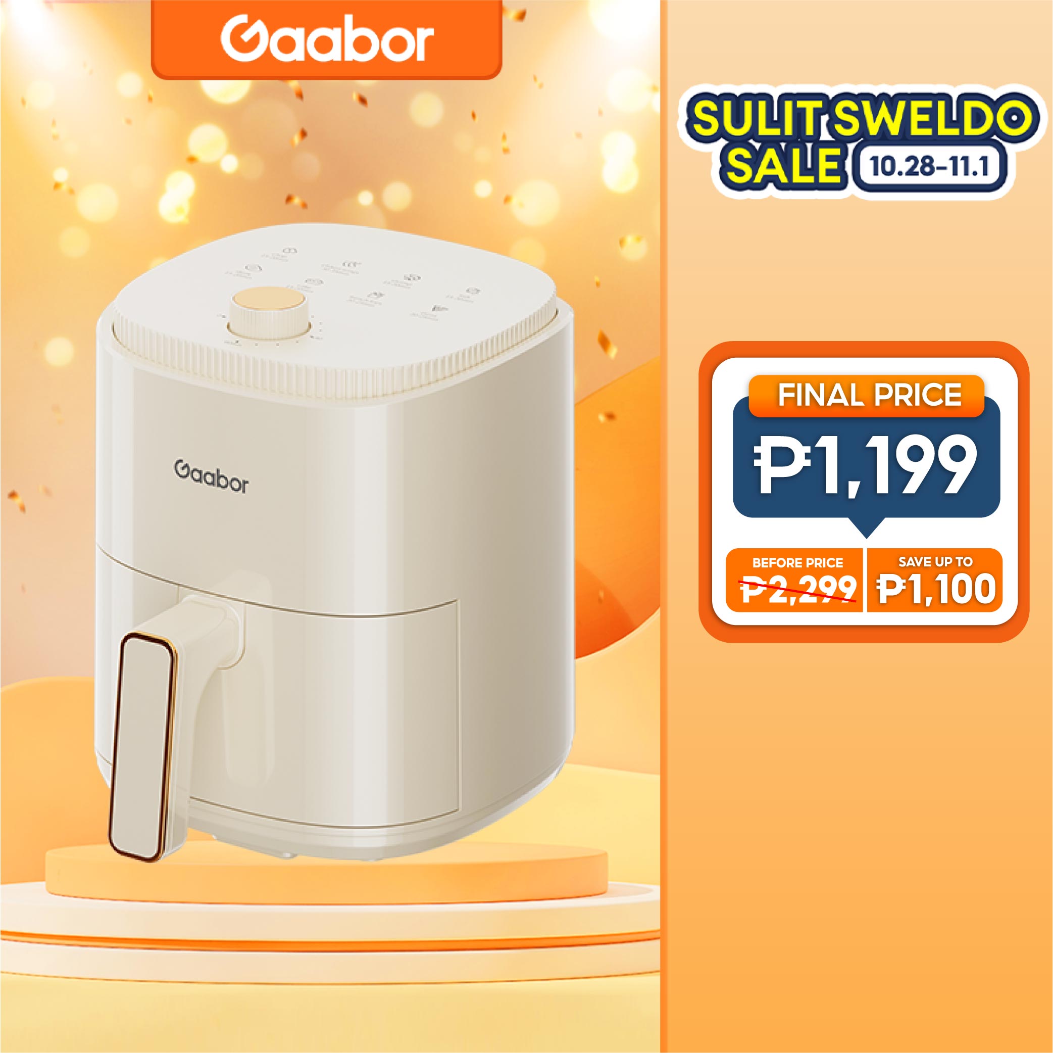 Gaabor Air Fryer Household Multi-functional Airfryer Oil-Free Healthy ...