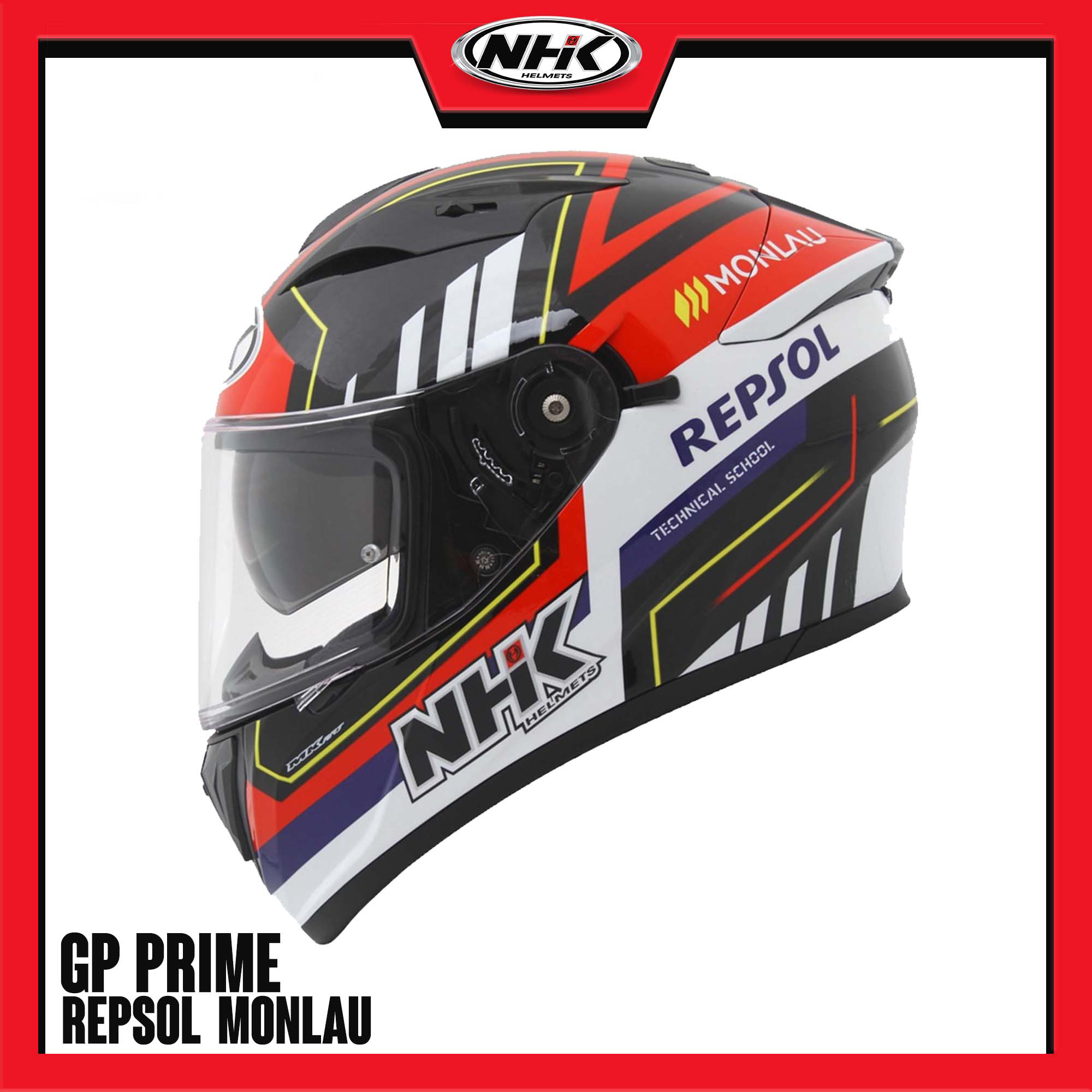 NHK Helmet GP-Prime Repsol Monlau Full Face Dual Visor | NHK Helmets ...
