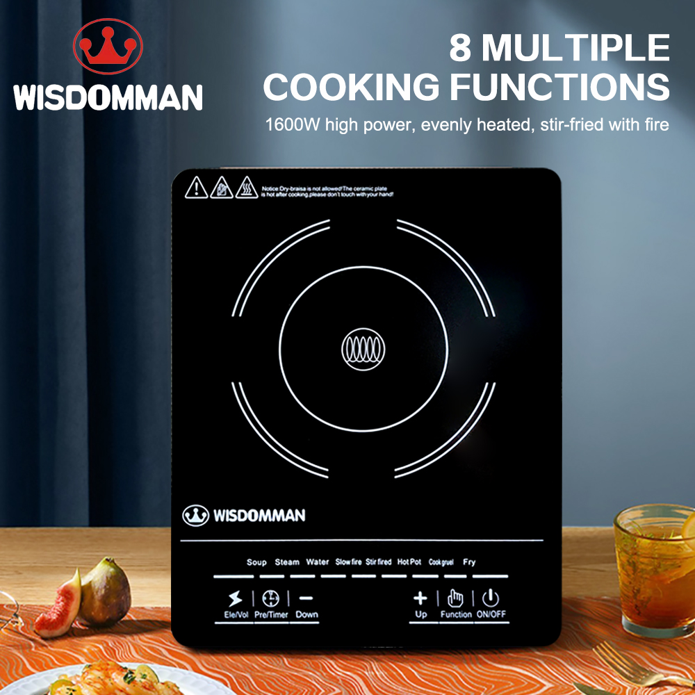 WISDOMMAN Multifunctional Induction Cooker Electric Stove Touch Screen ...