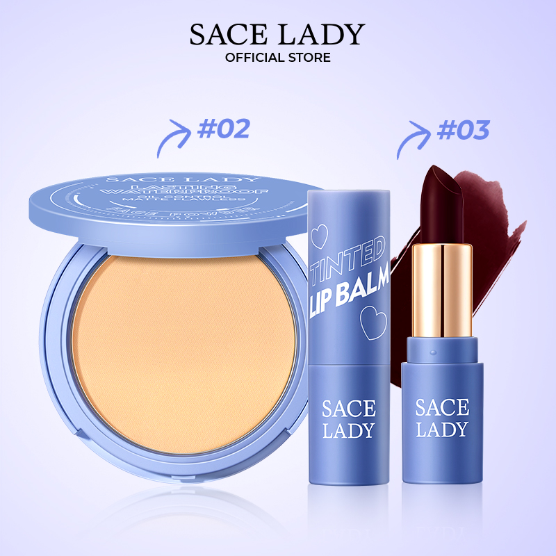 SACE LADY 2Pcs Makeup Set High Pigment Long Lasting Lip Tint + Oil ...