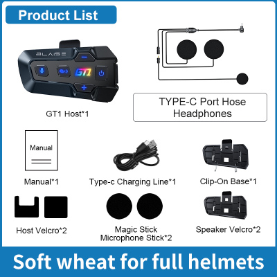 Blaise GT1 Helmet Intercom Motorcycle Bluetooth Headset Waterproof ...