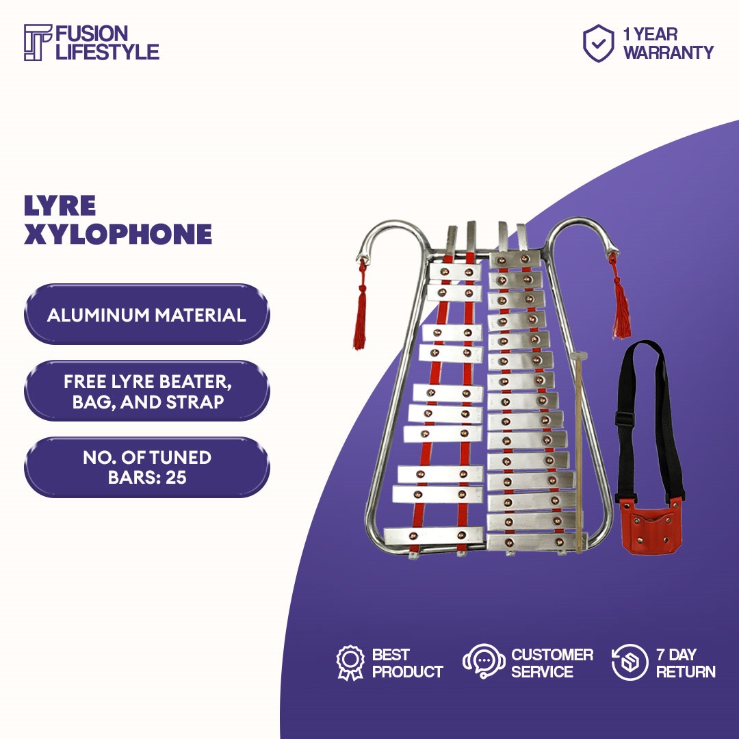 Lyre Xylophone - MINI SMALL (KAYA): Compact and Complete with Bag ...