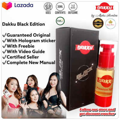 Authentic Dakku Black Edition Spray for Men Original Premium Spray oil based by Alpha Hombre ...