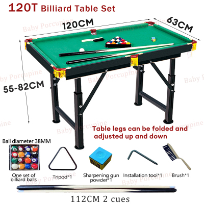 Pool table 120*63 CM Mini billiard Table for Kids adjustable metal legs ...