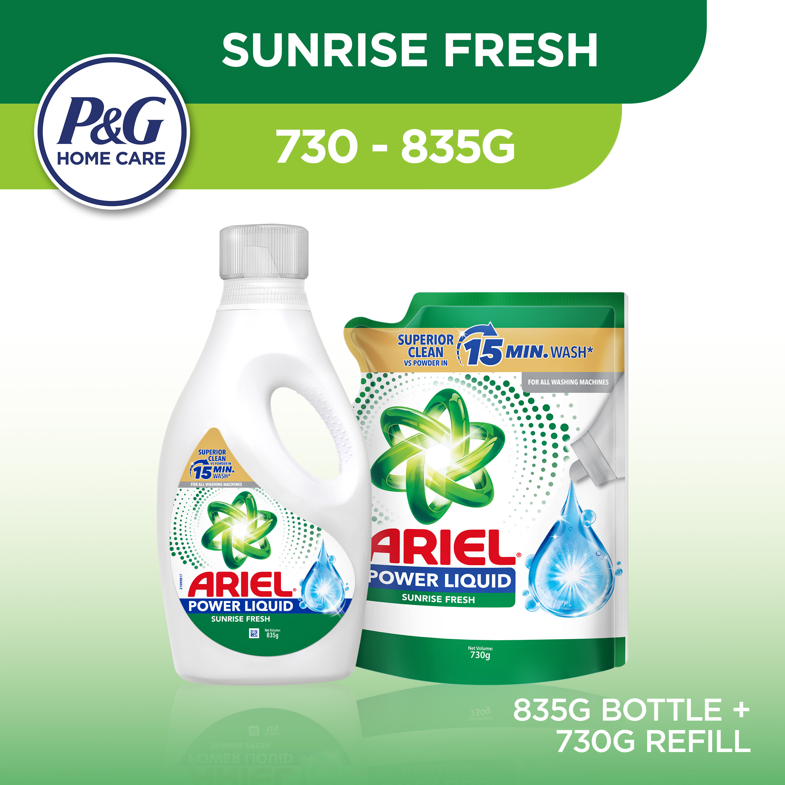 Ariel Liquid Detergent Sunrise Fresh Floral Passion Hygiene Pro Soft ...