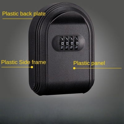 Wall Mounted Key Box 4-Digit Password Lock Key Storage Box All-plastic ...