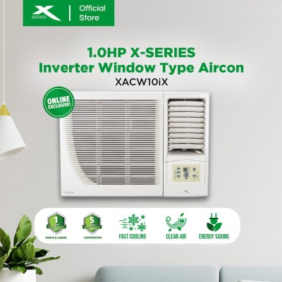 X-SERIES 1HP Window Type Aircon INVERTER Side Discharge Auto Defrosting ...