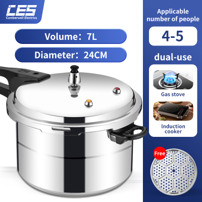 CES Pressure Cooker 3L, 4L, 5L, 7L 9L Domestic Gas Stainless Steel Pressure Cooker Multi ...