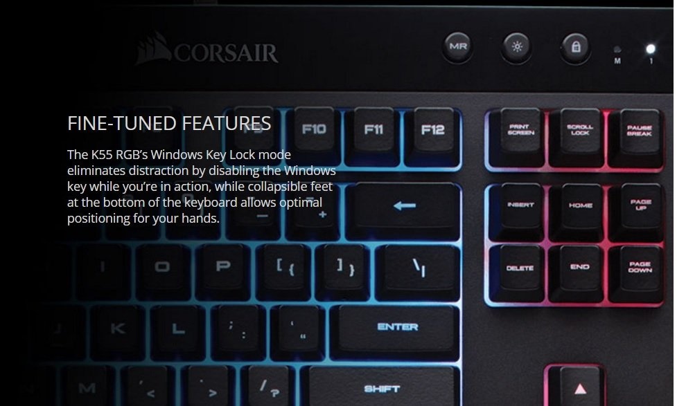 Corsair K55 RGB LED Backlit Gaming Keyboard | CH-9206015-NA Buy, Best ...